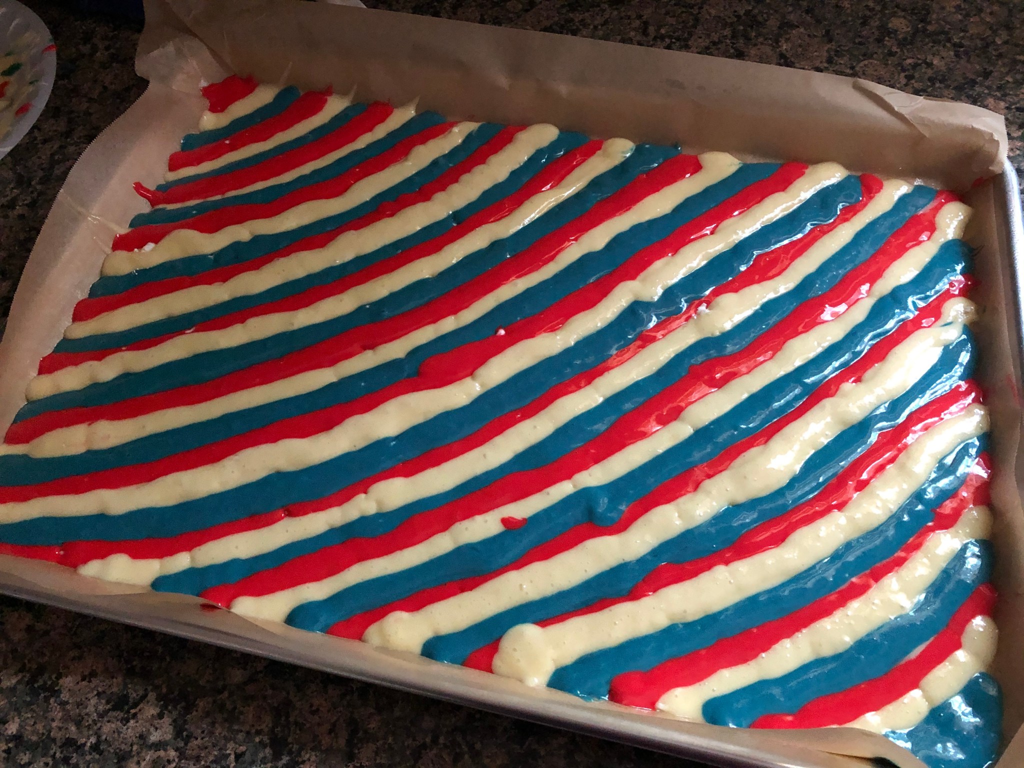 Red White & Blue Roll Cake – Bead Yarn & Spatula