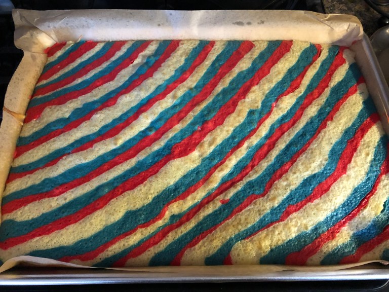 Red White & Blue Roll Cake – Bead Yarn & Spatula